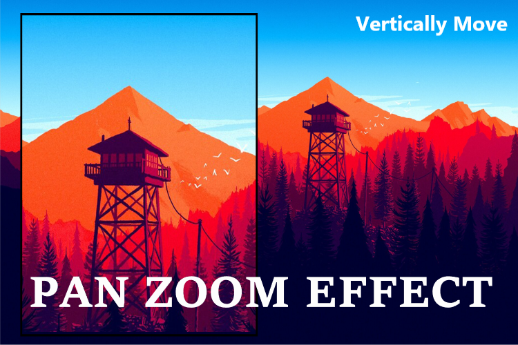 How to Create a Pan Zoom Effect to Make a Static Image Move Vertically?