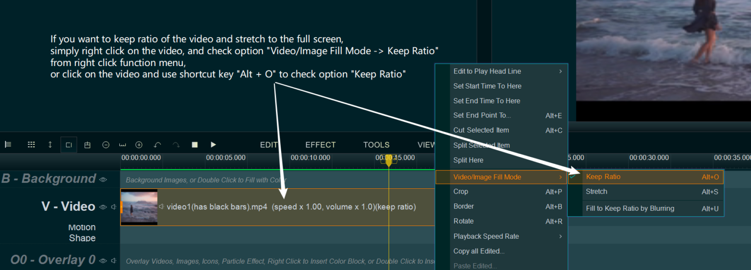 How to stretch the video to full screen? or keep the aspect ratio of ...